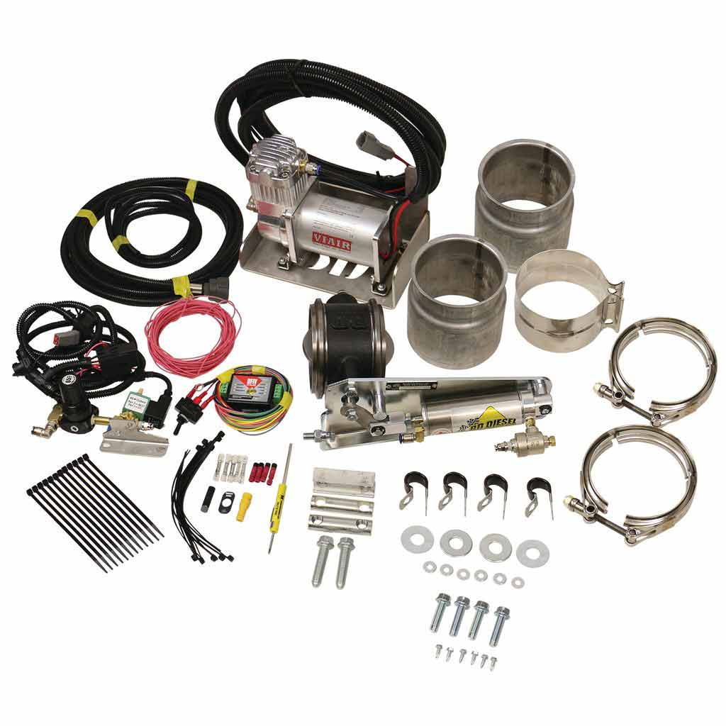 BD Diesel 1028150 5" Remote Mount Exhaust Brake With Air Compressor | XDP
