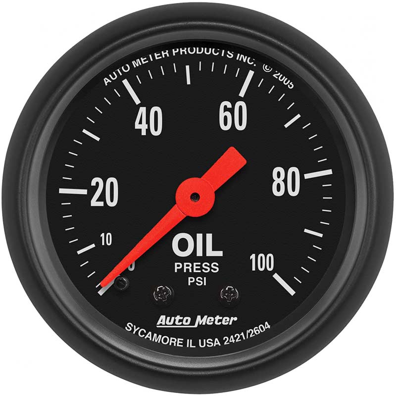 Auto Meter 2604 Z-Series Oil Pressure Gauge | XDP