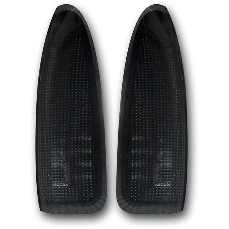 Recon 264120WHBK Smoked/White LED Mirror Lights | XDP