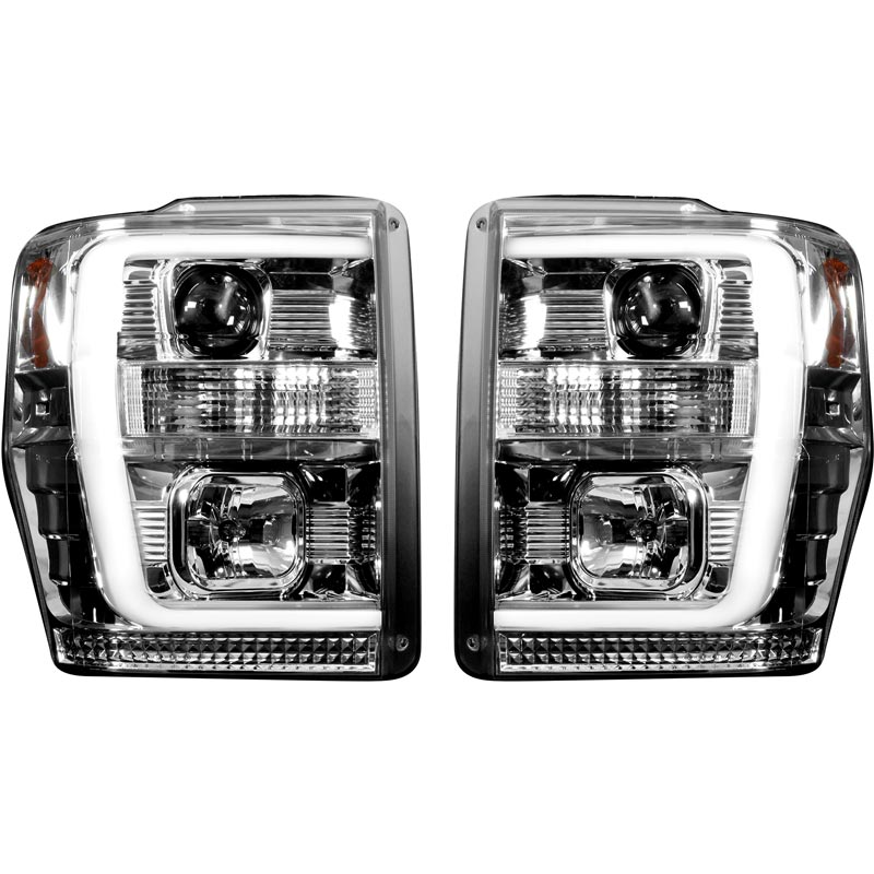 Recon 264196CLC Clear Projector Headlights With OLED U-Bar | XDP