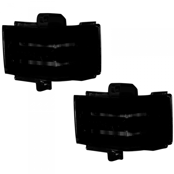 Recon 264245WHBKX White LED Flashing Smoked Mirror Lights | XDP