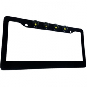 Recon 264310 Brushed Aluminum License Plate Frame With Reverse Lights | XDP