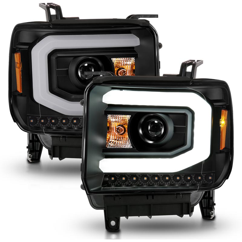 Anzo 111513 Black Housing Plank Style Projector Headlights | XDP
