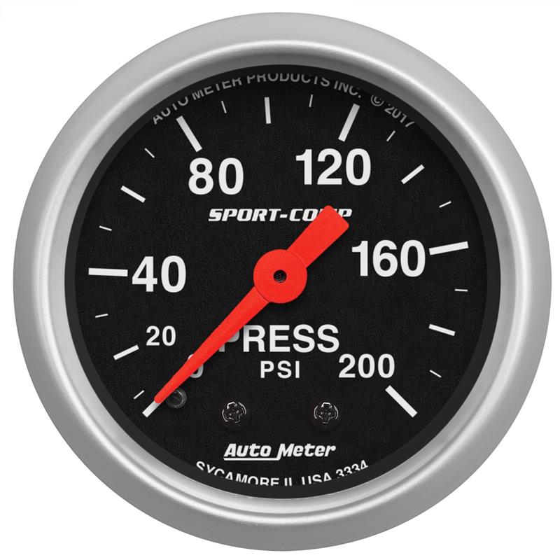 Auto Meter 3334 Sport-Comp Pressure Gauge | XDP