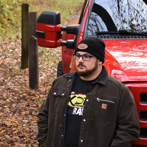 XDP - Xtreme Diesel Performance Leather Patch Black Knit Beanie | XDP