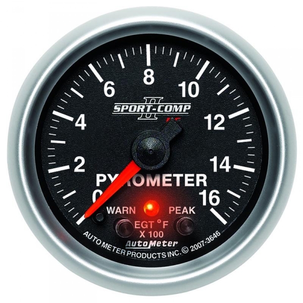 Auto Meter 3646 Sport-Comp II Pyrometer Gauge | XDP
