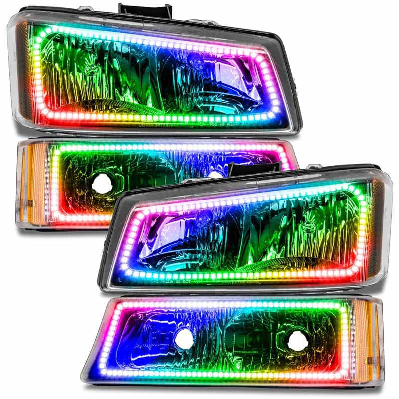 Oracle Headlight ColorSHIFT LED Square Halo Kit | XDP