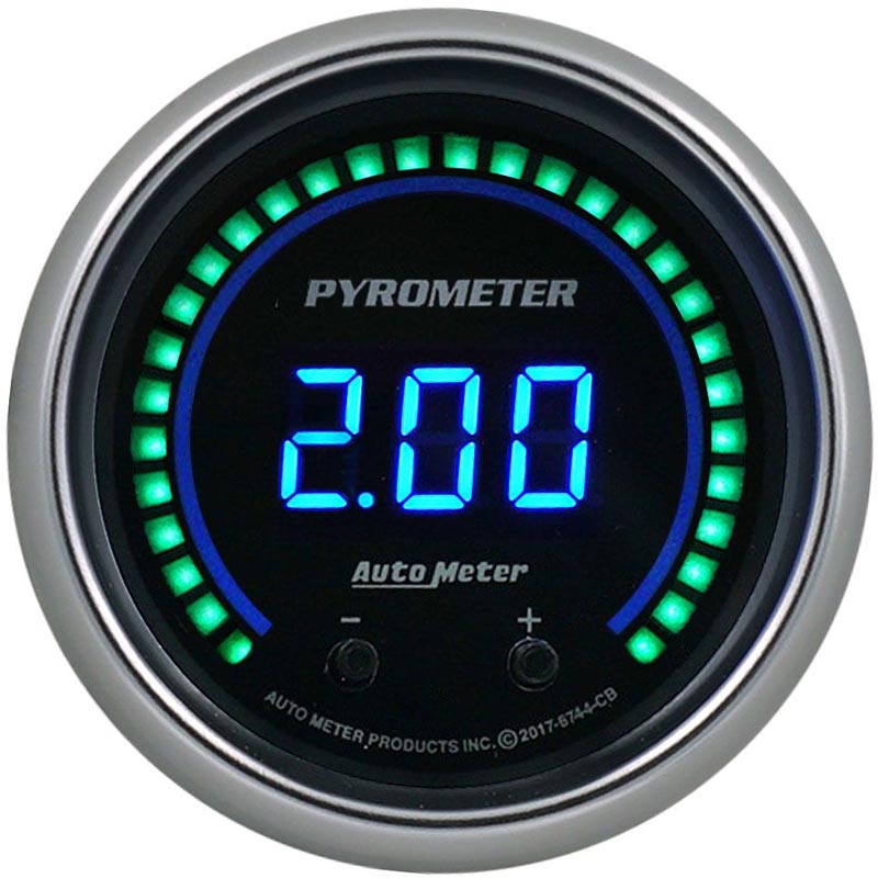 Auto Meter 6744-CB Cobalt Elite Digital Pyrometer Gauge | XDP