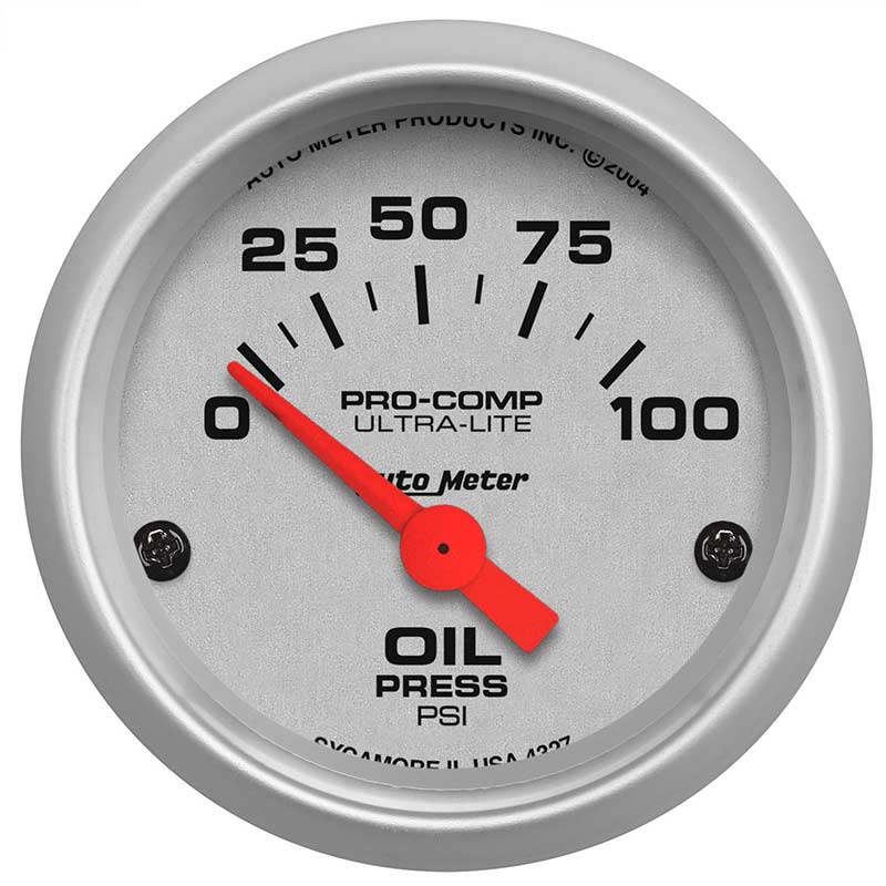 Auto Meter 4327 Ultra-Lite Oil Pressure Gauge | XDP