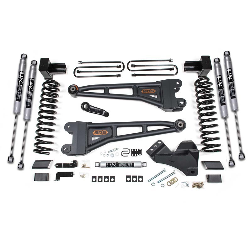 BDS Suspension 4" Radius Arm Lift Kit (2017-2019 Ford F-250/350 6.7L ...