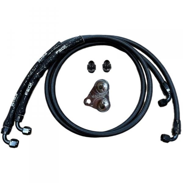 Full Send Diesel FSD-1719PS-FTLK Braided Transmission Cooler Line Kit | XDP