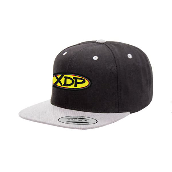 XDP Classic Snapback Hat with PVC 3D Patch - Black/Silver