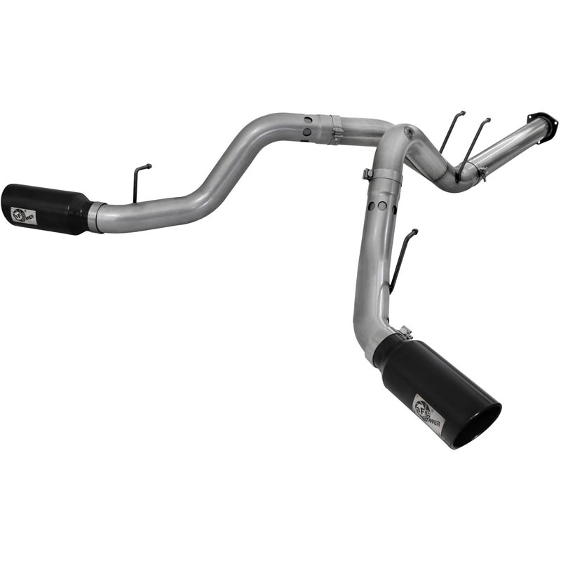 AFE 49-43122 Large Bore HD 4" Dual Filter-Back Exhaust System | XDP