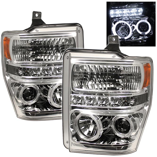 Spyder 5010582 Chrome Projector Headlights w/ LED Halo | XDP
