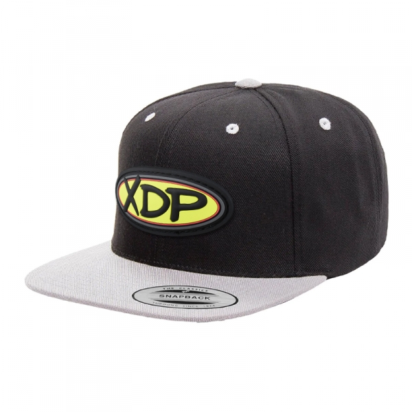 XDP Classic Snapback Hat with PVC 3D Patch - Black/Silver