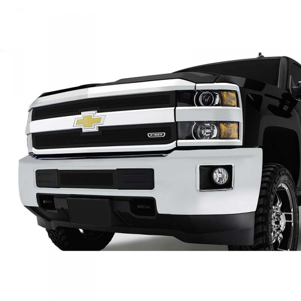 T-Rex 52122 Upper Class Series Black Mesh Bumper 1-Piece Grille Overlay ...