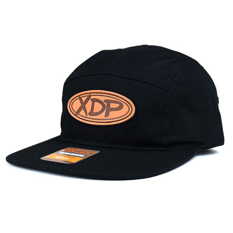 XDP Leather Patch Richardson Macleay 5-Panel Hat - Black | XDP