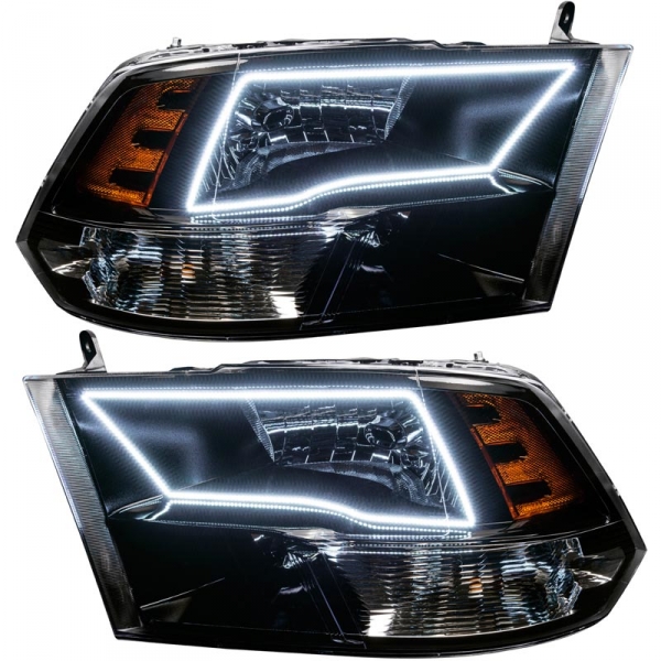 Oracle Black Headlights With LED Halo | XDP