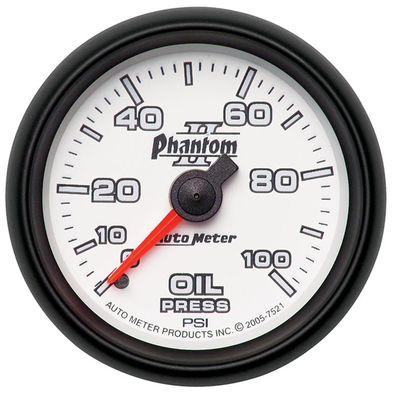 Auto Meter Phantom II Series Oil Pressure Gauge 7521 | XDP