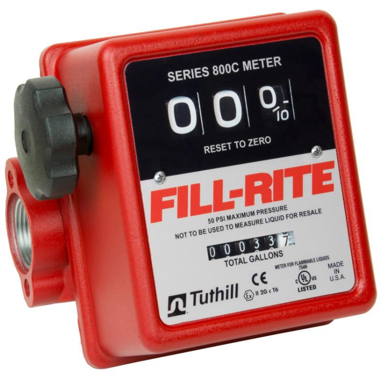 Fill-Rite 807C1 3-Digit Mechanical Fuel Transfer Meter (5-20 GPM)