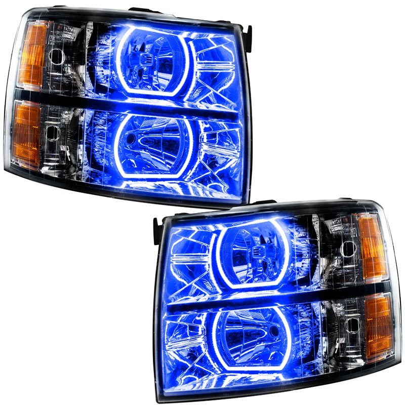 Oracle Black Headlights With Square LED Halo | XDP