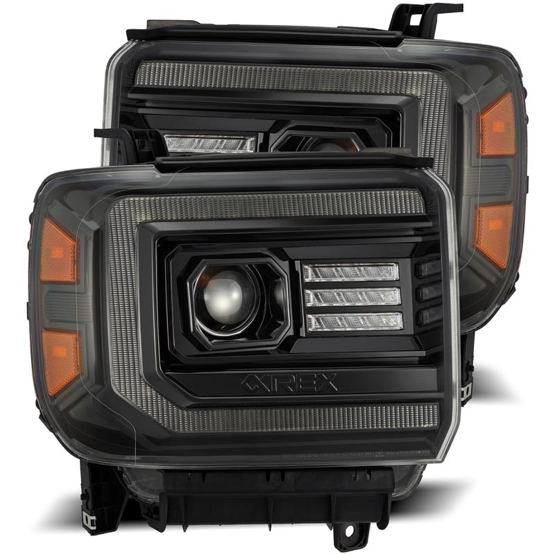 AlphaRex 880614 LUXX-Series Alpha-Black LED Projector Headlights | XDP