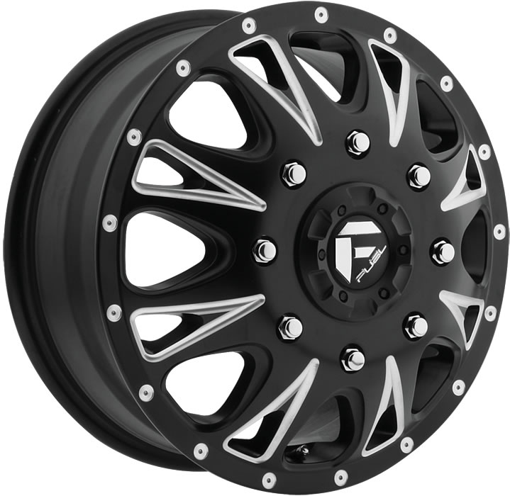 Fuel Off-Road Throttle Front Dually Wheel - Black & Milled | XDP