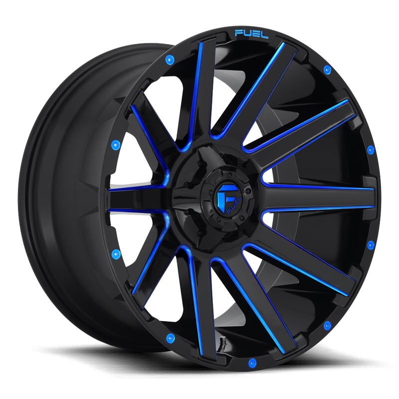 Fuel Contra D644 1-PC Wheel - Gloss Black - Candy Blue | XDP