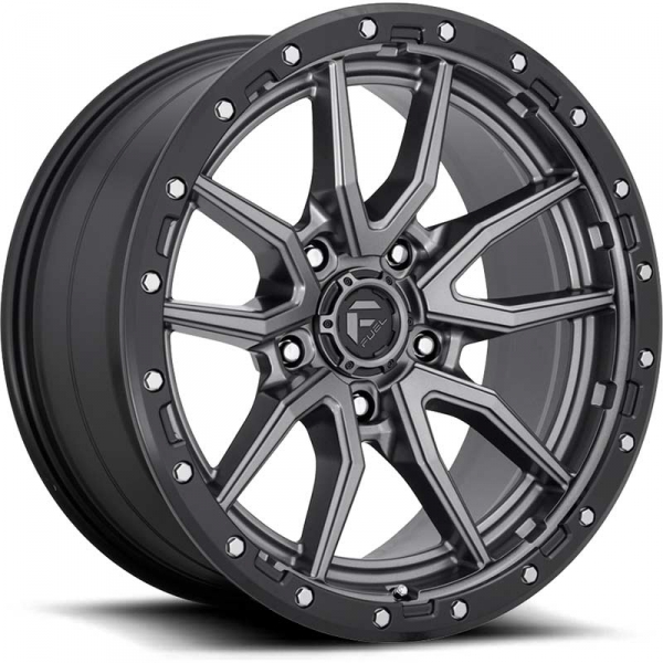 Fuel D68020905657 Rebel D680 1-PC Wheel - Matte Gunmetal - Black Ring | XDP