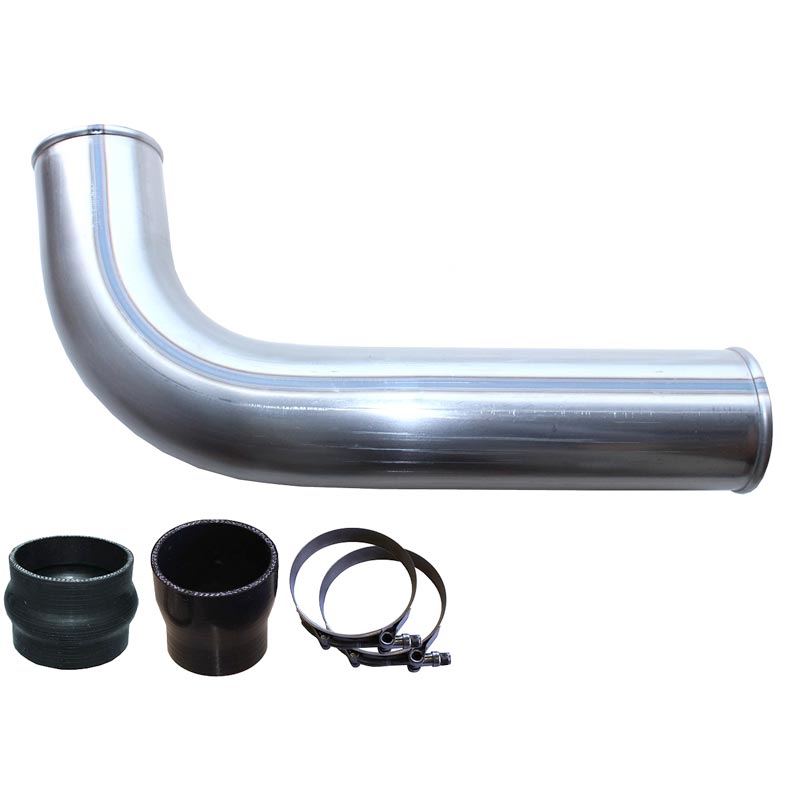 Pusher PDC0709BT_N 3.5" MEGA Driver Side Intercooler Pipe - Raw | XDP