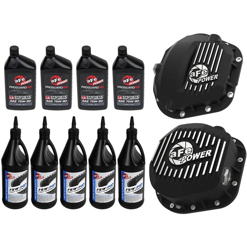 AFE Front & Rear Diff GUARD Differential Cover Package With Oil 46 ...