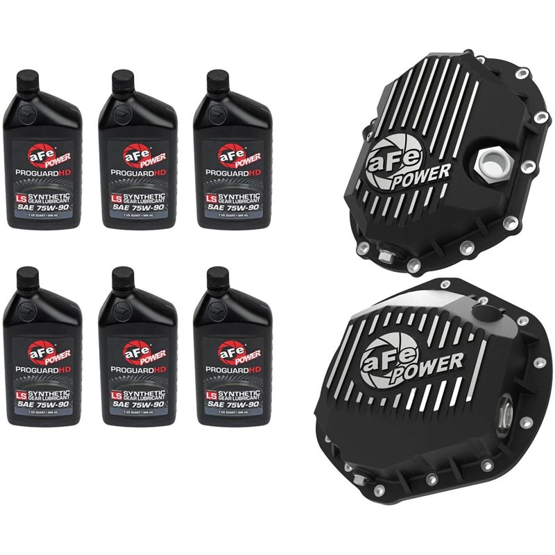 AFE Front & Rear Diff GUARD Differential Cover Package With Oil 46 ...
