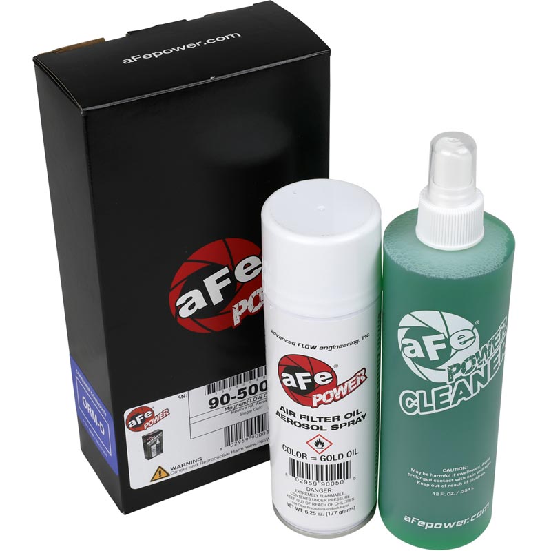 AFE 90-50000 Air Filter Restore Kit - Cleaner & Aerosol Oil (Gold) | XDP