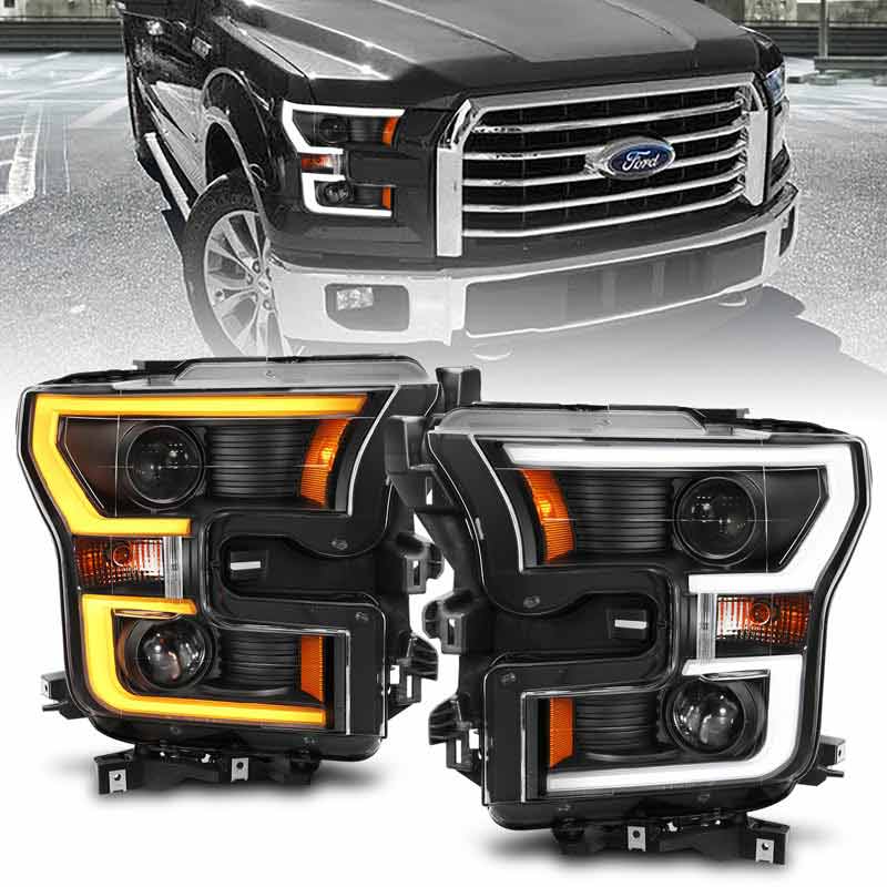Anzo 111357 Black Plank Style Switchback Projector Headlights | XDP