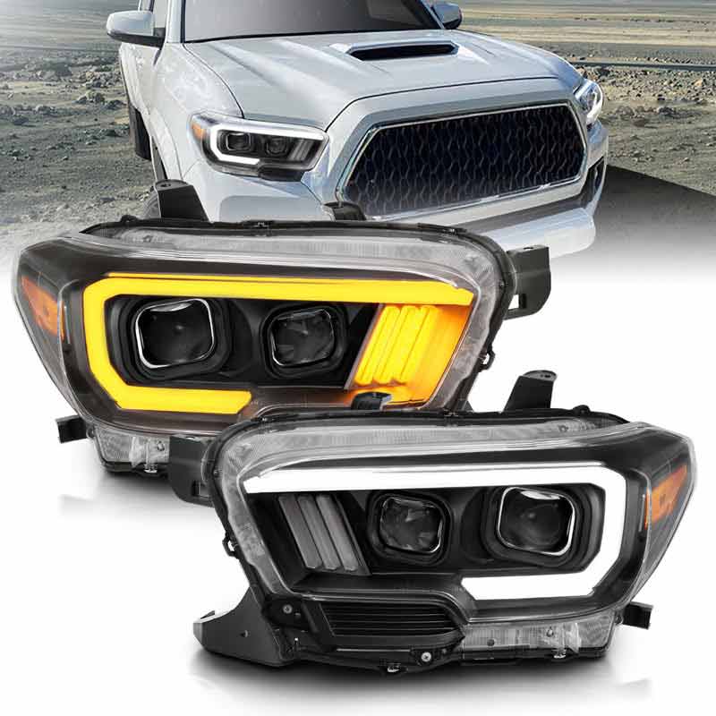 Anzo 111396 Black Plank Style Switchback Projector Headlights | XDP