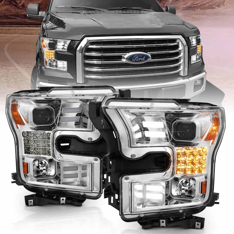 Anzo 111409 Chrome Projector Headlights With Sequential Turn Signals | XDP