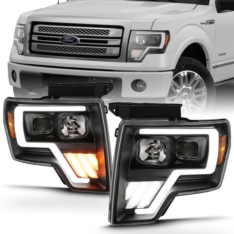 Anzo 111469 Black G4 Plank Style Switchback Projector Headlights | XDP