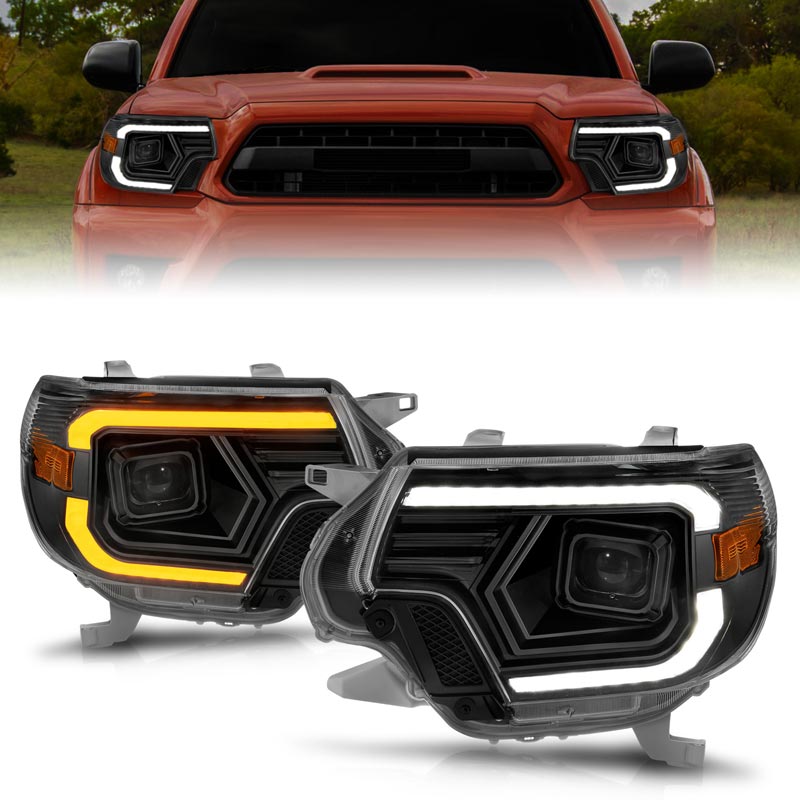 Anzo 111556 Black Plank Style Switchback Projector Headlights | XDP