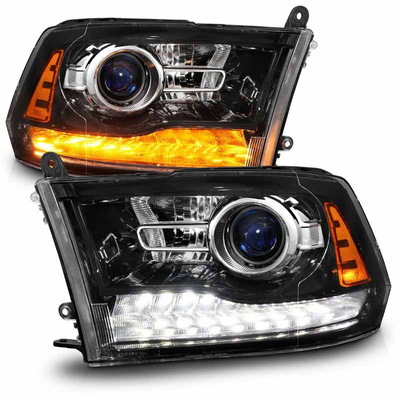 Anzo 111608 Black LED Plank Style Projector Headlights | XDP