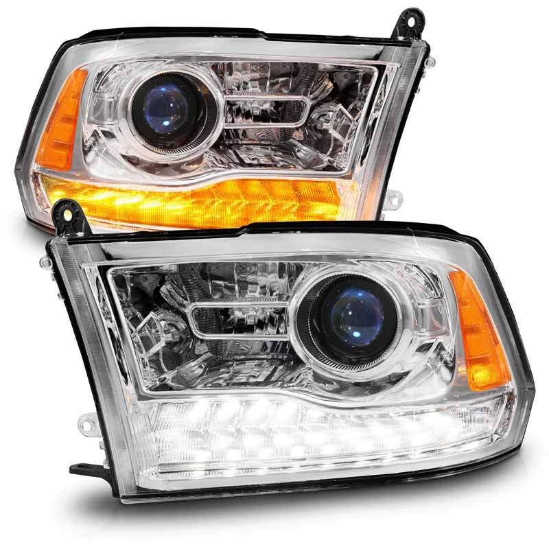 Anzo 111610 Chrome Switchback LED Plank Style Projector Headlights | XDP