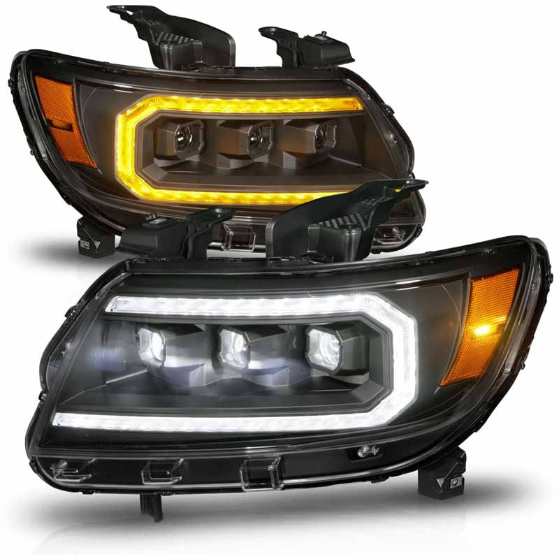 Anzo 111615 Black Plank Style LED Projector Headlights | XDP