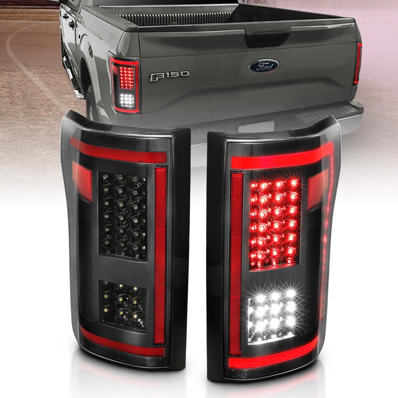 Anzo 311293 Black LED Tail Lights With Sequential Turn Signal | XDP