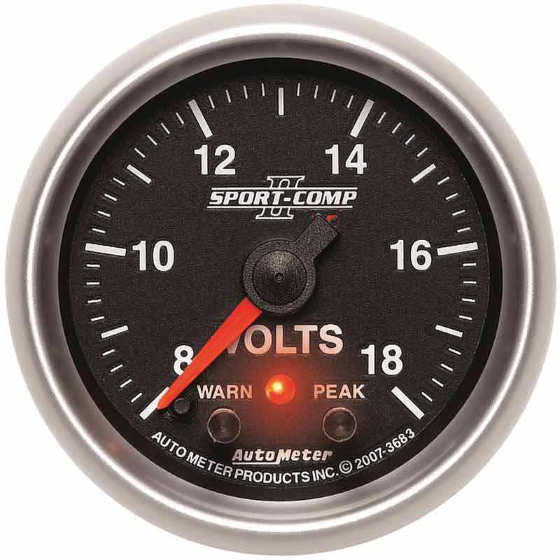Auto Meter 3683 Sport-Comp II Voltmeter Gauge | XDP