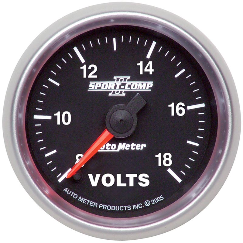 Auto Meter 3691 Sport-Comp II Voltmeter Gauge | XDP