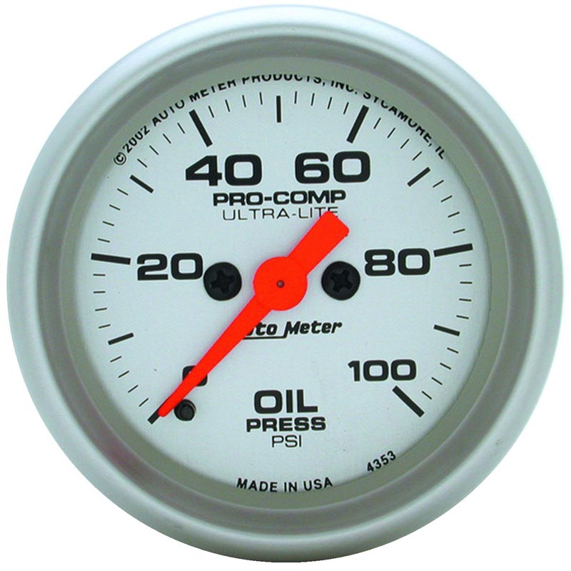 Auto Meter 4353 Ultra-Lite Oil Pressure Gauge | XDP