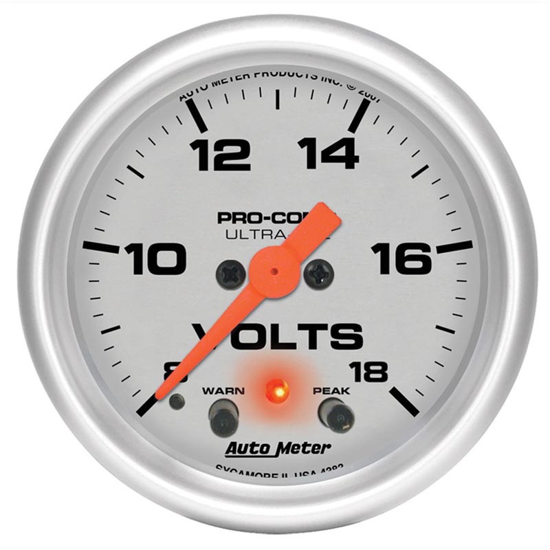 Auto Meter 4383 Ultra-Lite Voltmeter Gauge | XDP