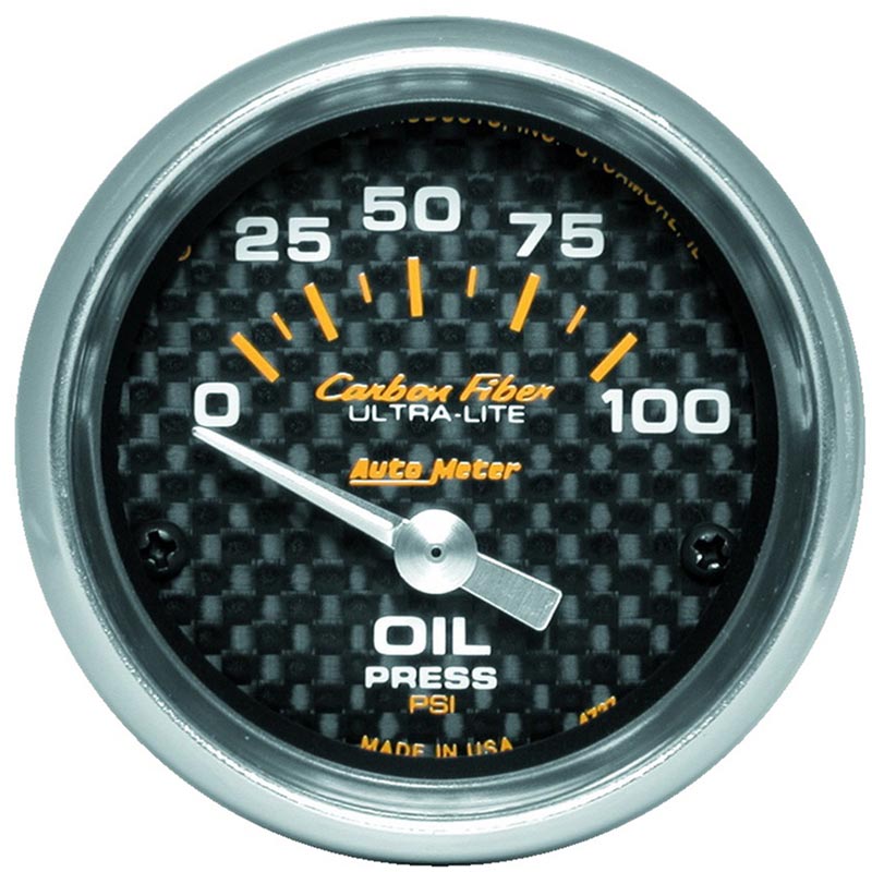 Auto Meter 4727 Carbon Fiber Oil Pressure Gauge | XDP