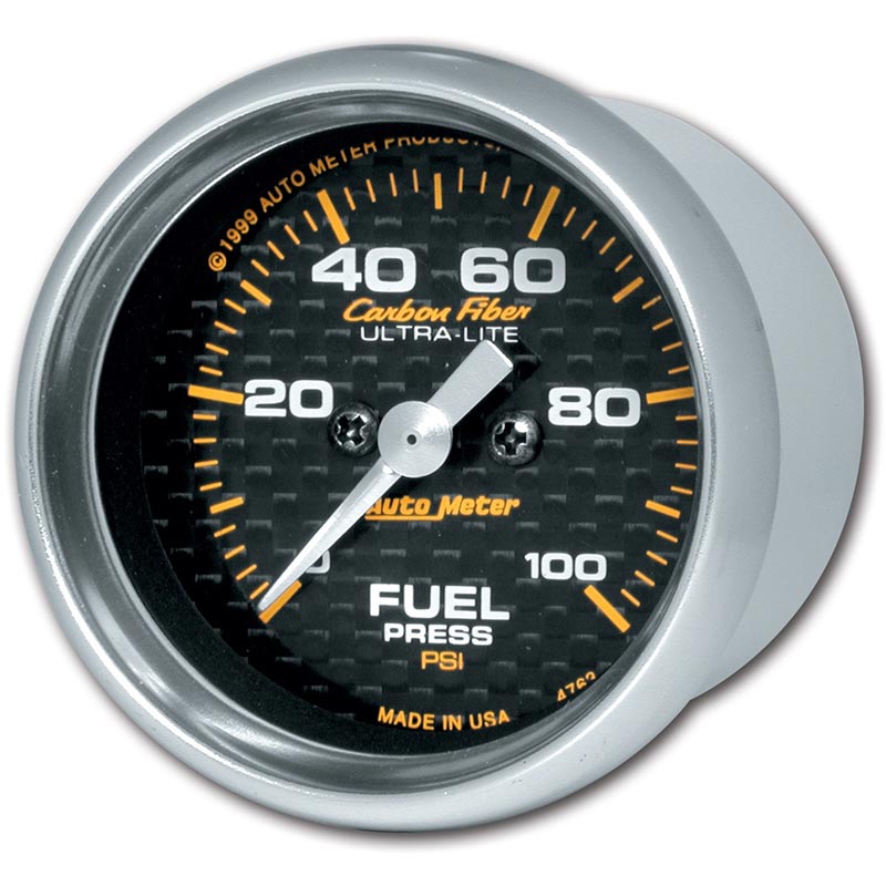 Auto Meter 4763 Carbon Fiber Fuel Pressure Gauge | XDP
