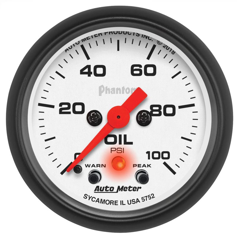 Auto Meter 5752 Phantom Series Oil Pressure Gauge | XDP