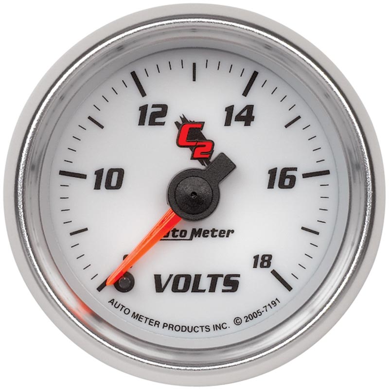 Auto Meter 7191 C2 Series Voltmeter Gauge | XDP